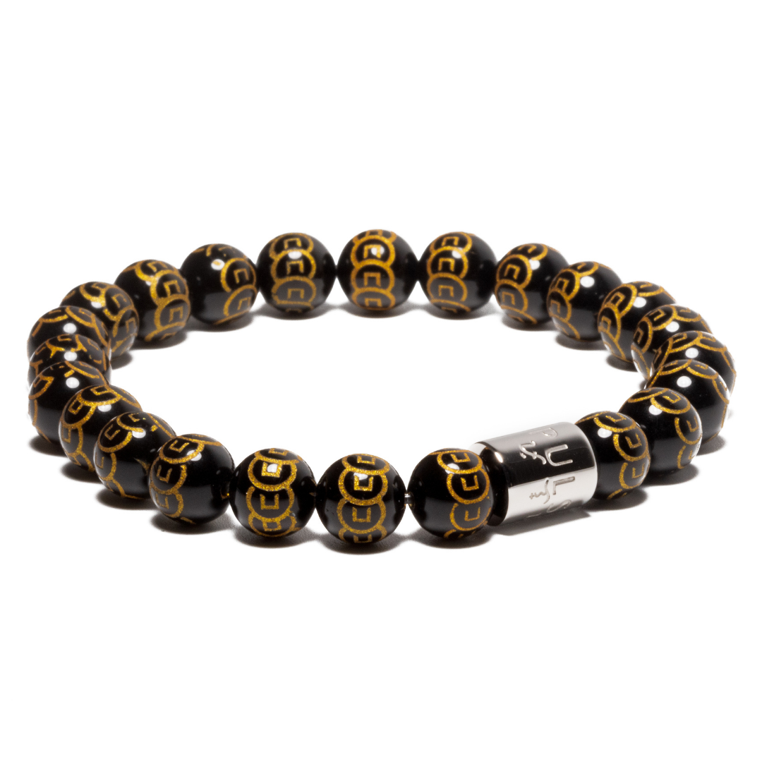 Prima Dagtum I - 9 Coins Engraved Black Onyx – Pulseraz Manila